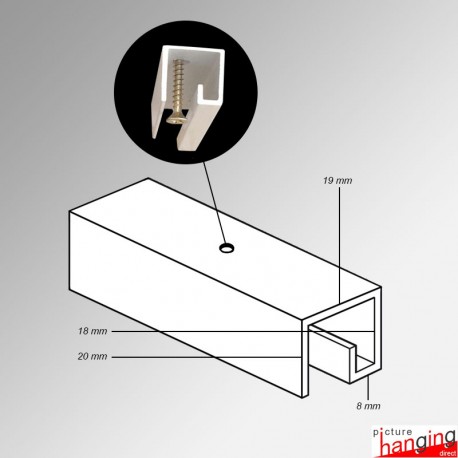 Self Adhesive Paper Rail | Picture Hanging Direct Color Pink Size 0.5 meter
