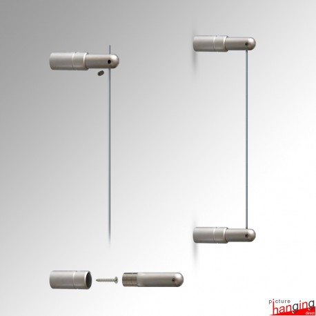 Picture Hanging Art Gallery System 2m 'All-in-one' Kit 20KG (Clip Rail ...