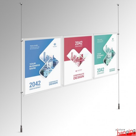 Picture Hanging Art Gallery System 2m 'All-in-one' Kit 20KG (Clip Rail ...